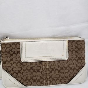 Coach | Bags | C8624 Coach Monogram Leather Wristlet | Poshmark